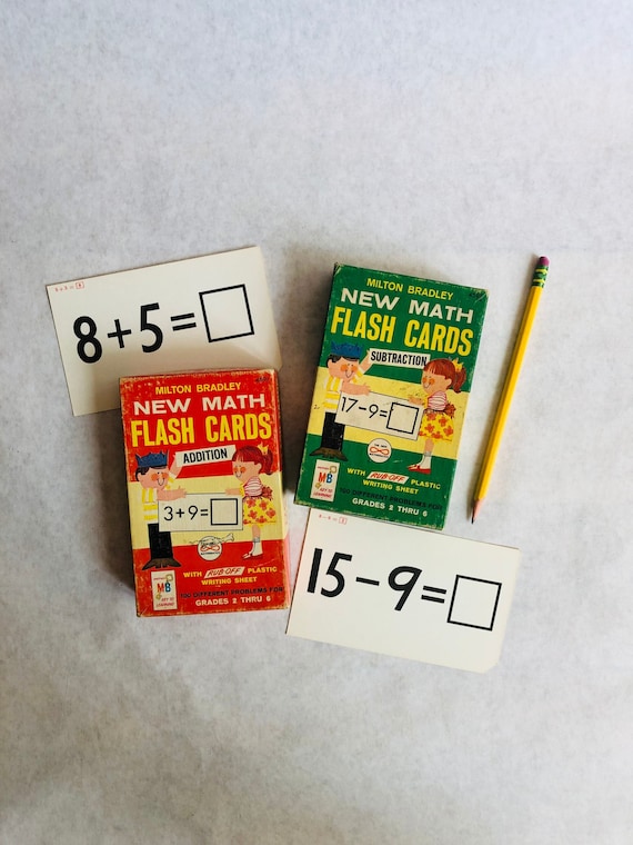 Vintage 1960s Math Flashcards Vintage Math Flash Cards - Etsy
