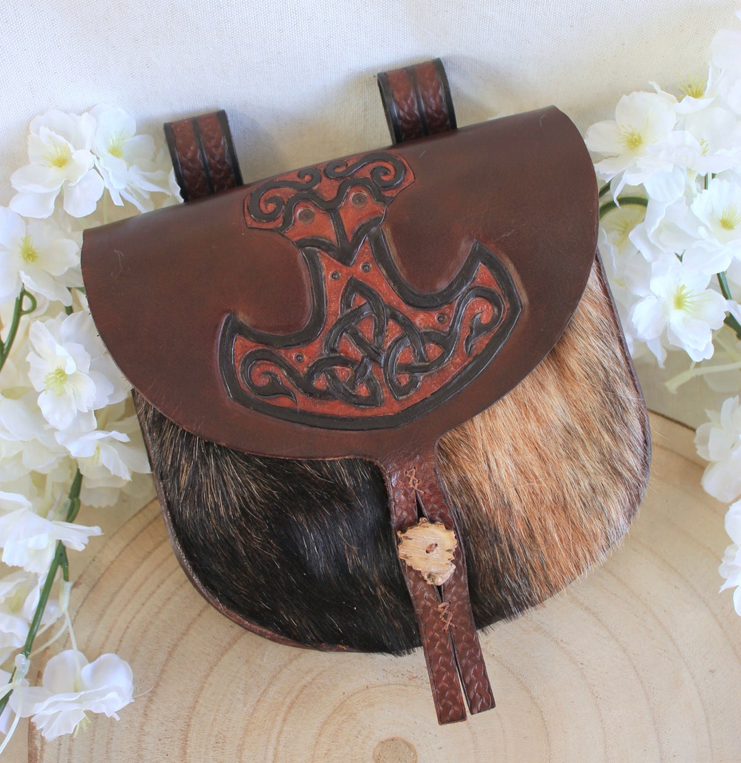 Medieval, Viking, Thor's Hammer "mjöllnir" Leather Purse - Etsy