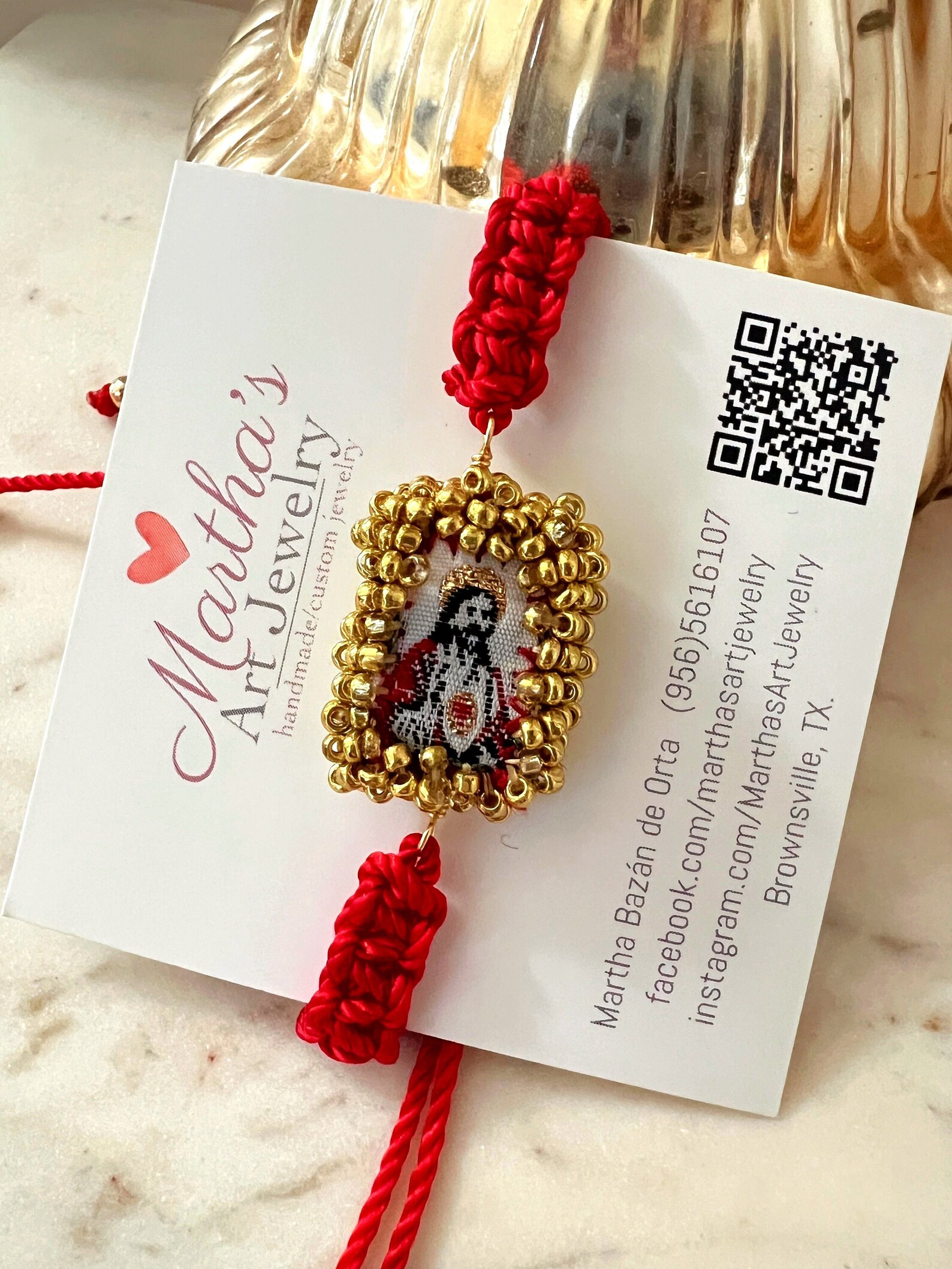 Pulsera ESCAPULARIO Hecha a Mano / Pulsera Religiosa/ Regalo Católico ...