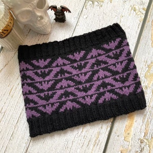 Bat Cowl Knitting Pattern Only, Halloween Goth Gothic, Stranded ...