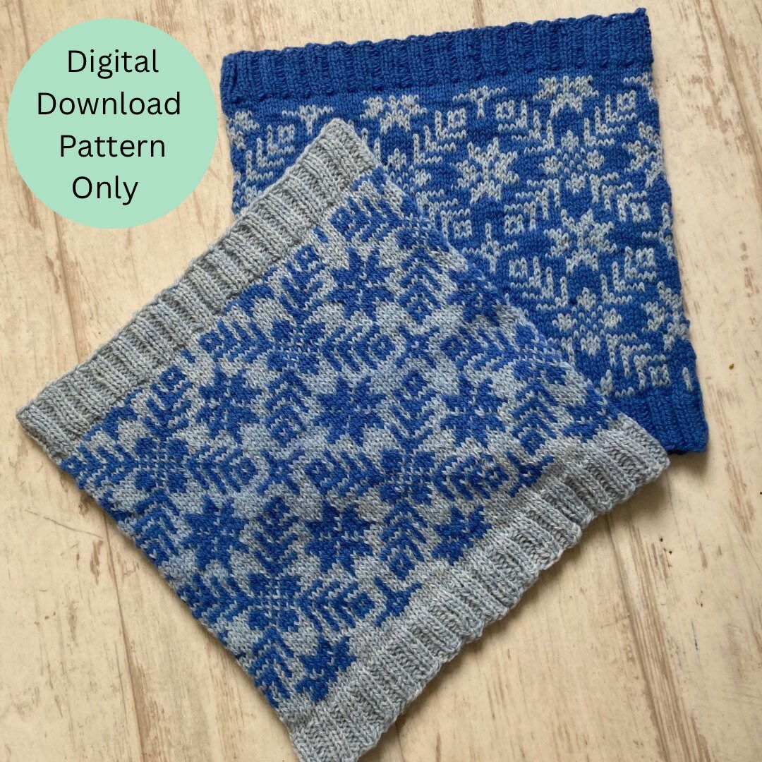 Selbu Cowl Knitting Pattern Only Norwegian Scandinavian Knitted Scarf ...