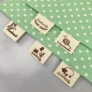 Fabric Labels “hand Made” With Love Clothing Sew in Tags Handmade ...