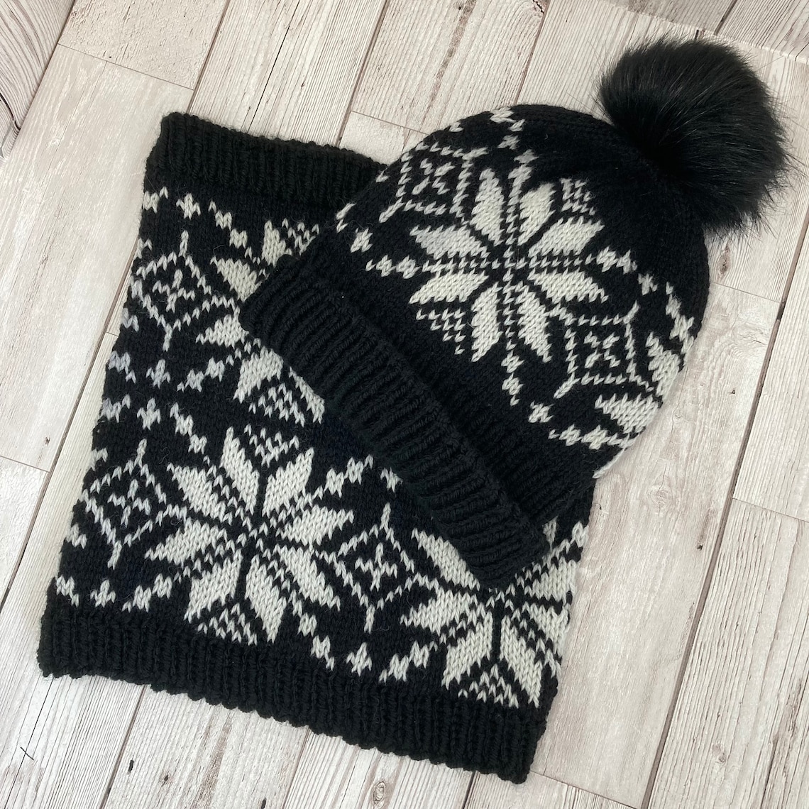 Simple Selbu Hat Cowl Knitting Pattern Stranded Colourwork Norwegian ...