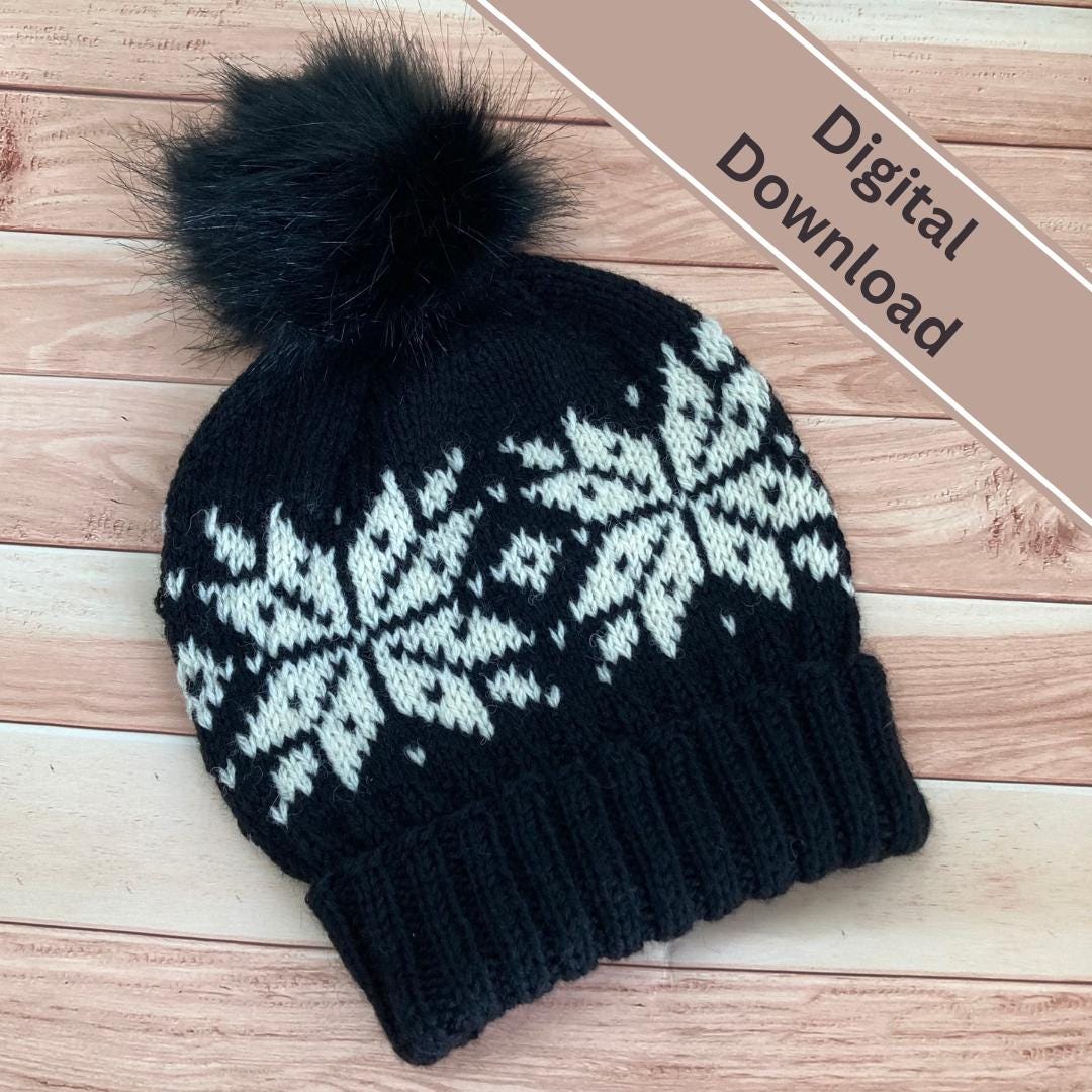 Selbu Hat Knitting Pattern Only, Star, DK Sport Aran Worsted Weight ...