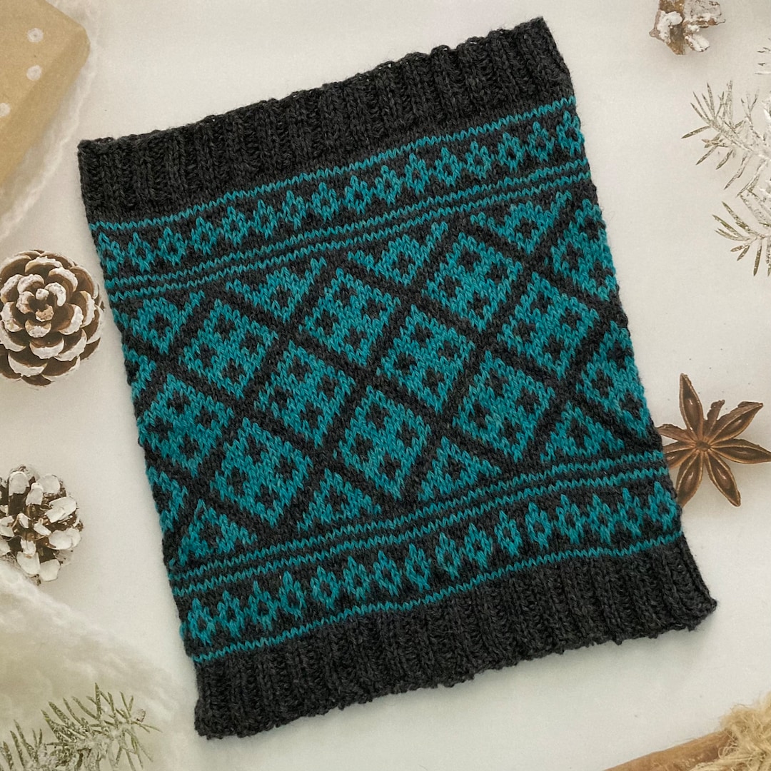 Selbu Cowl Knitting Pattern Only Norwegian Scandinavian Knitted Scarf ...