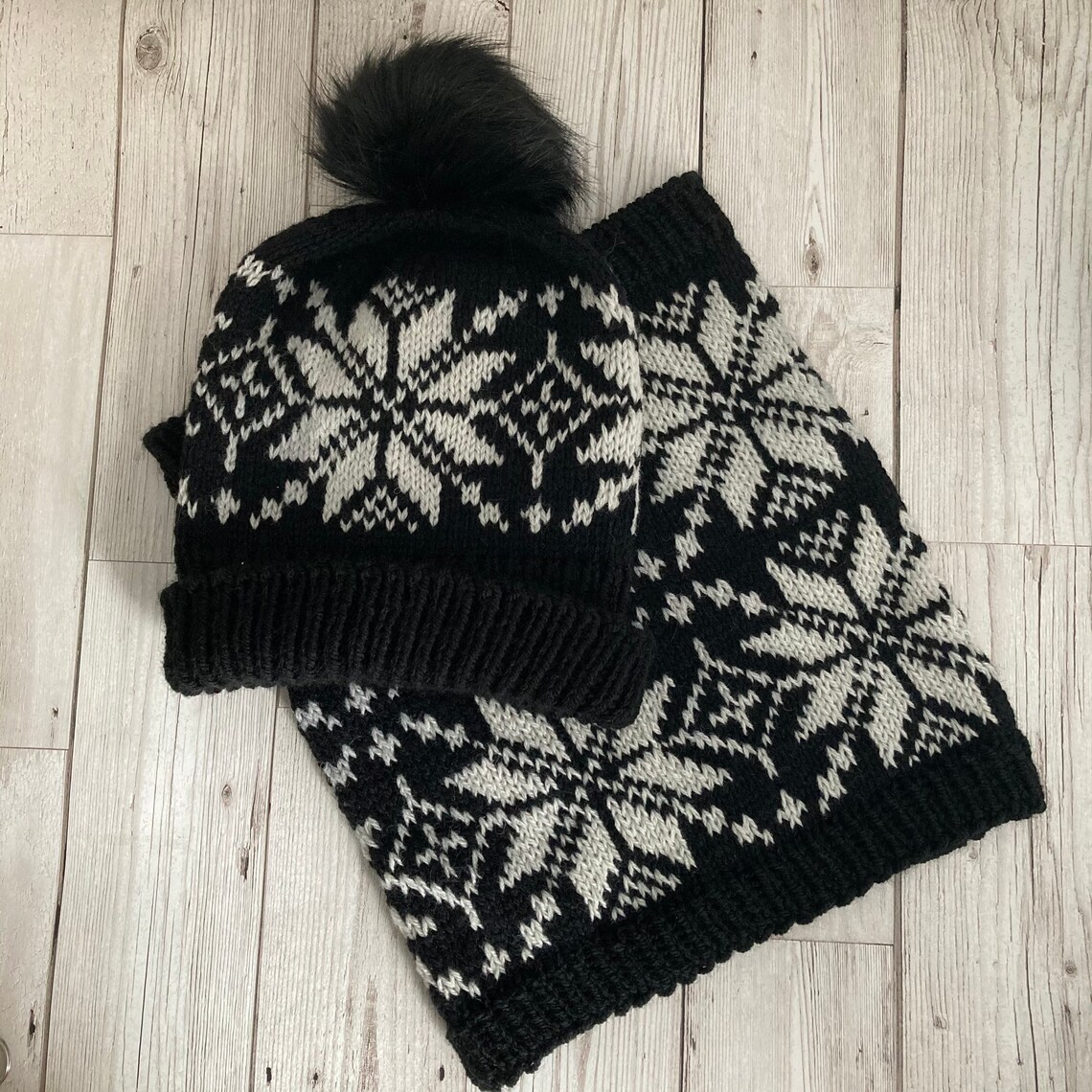 Simple Selbu Hat Cowl Knitting Pattern Stranded Colourwork Norwegian ...