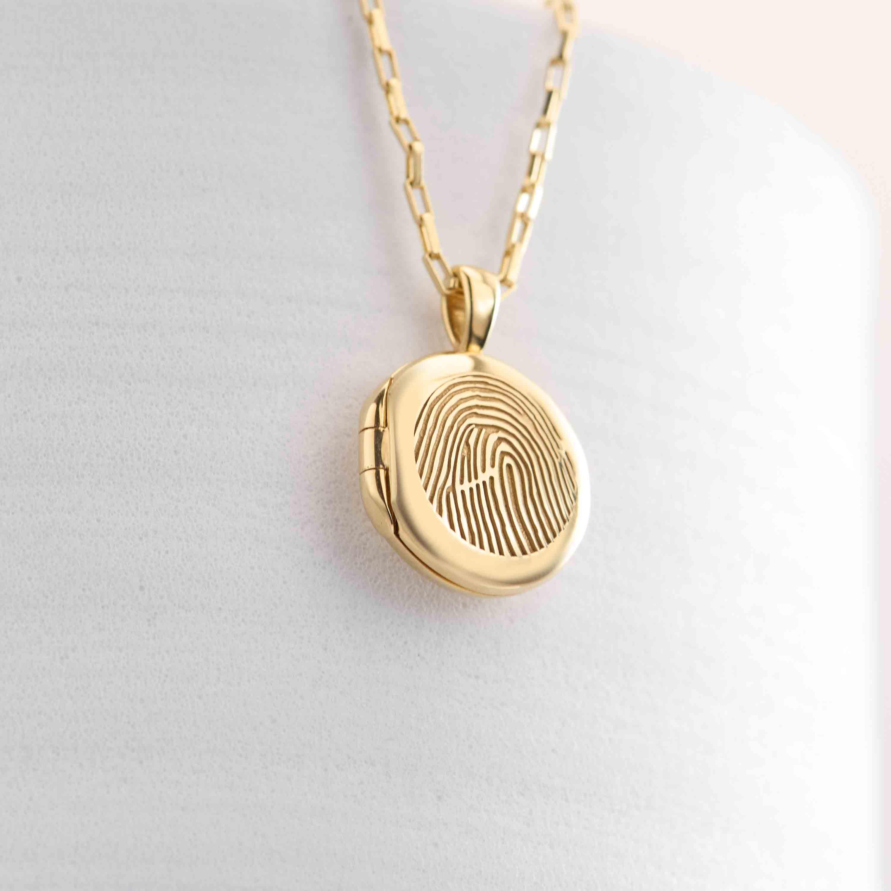 Fingerprint Locket Necklace | Baby Footprint - Handprint Lockets ...