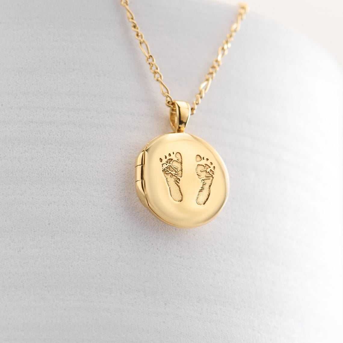 Fingerprint Locket Necklace | Baby Footprint - Handprint Lockets ...