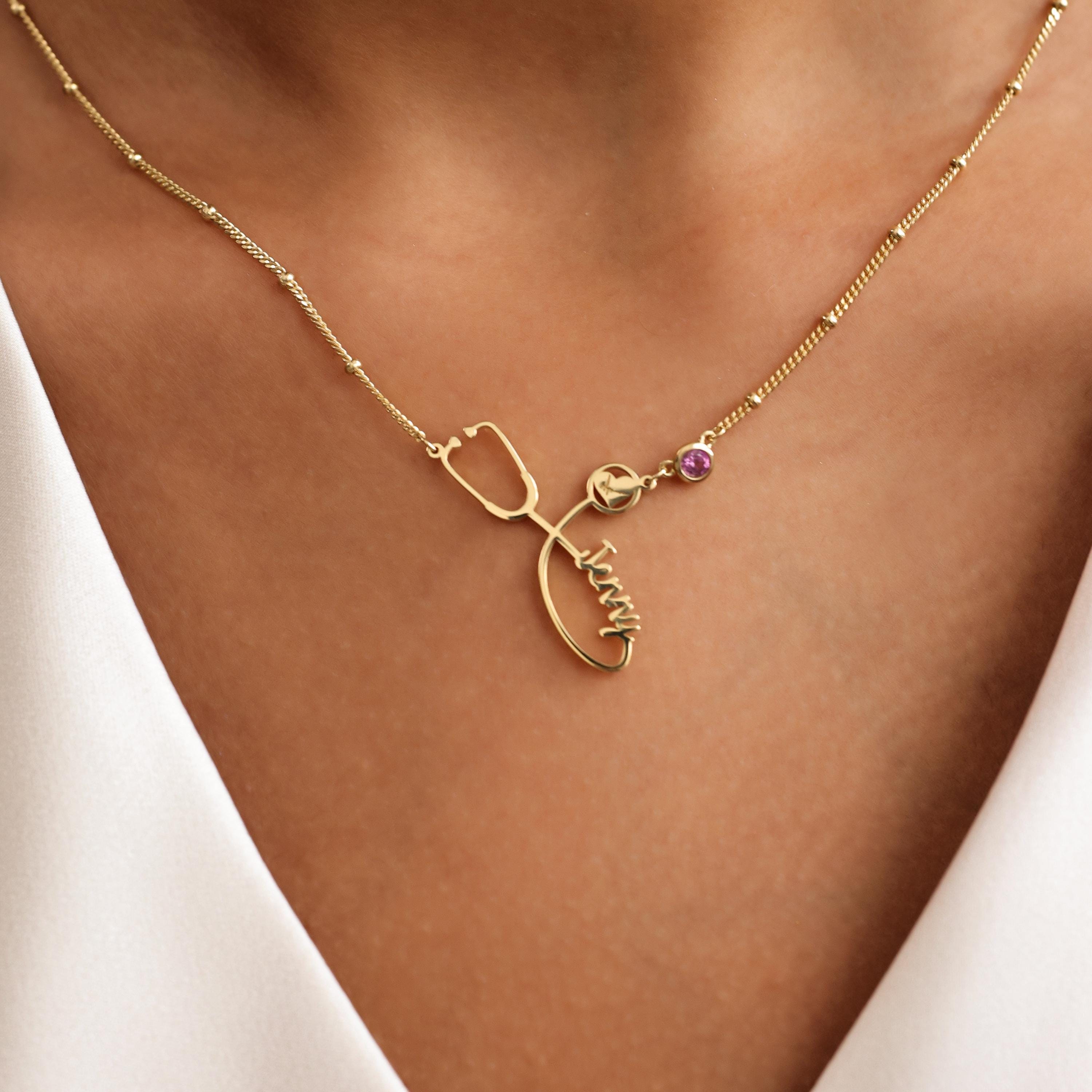 Stethoscope Necklace With Ball Chain | Medical Student Gift | Nurse ...
