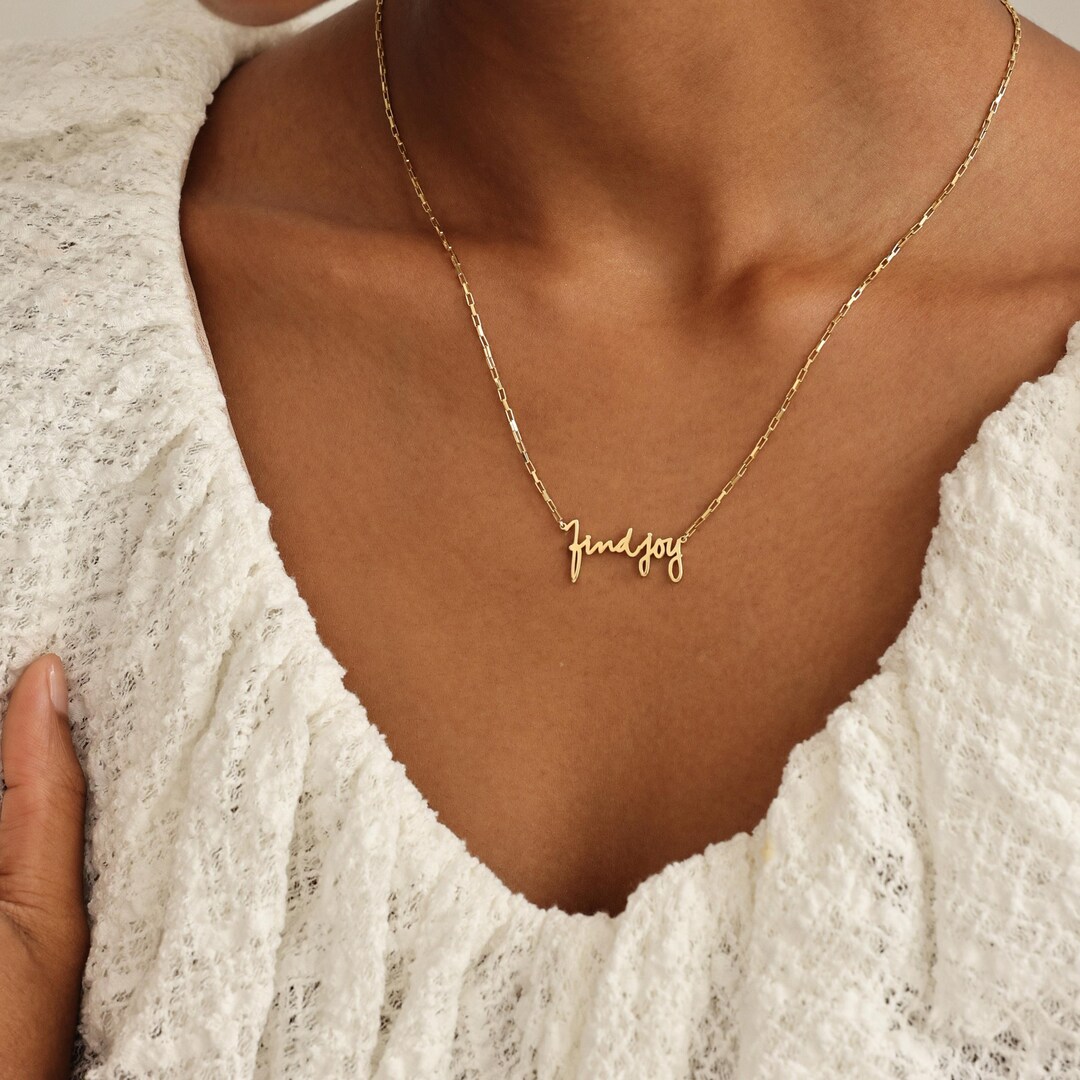 Actual Handwriting Necklace | Handwritten Necklaces | Signature Jewelry ...