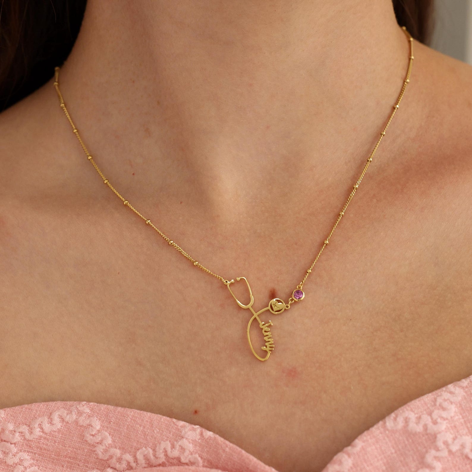 Stethoscope Necklace With Ball Chain | Medical Student Gift | Nurse ...