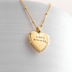 Actual Handwriting Locket Necklace by Codeblue Jewelry | Personalized ...