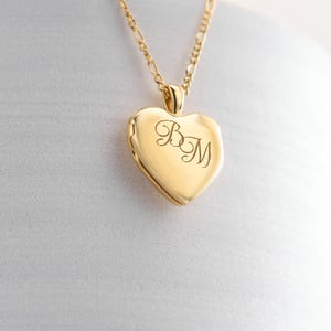 Custom Name Locket Necklace by Codeblue | Custom Monogram Heart Locket ...