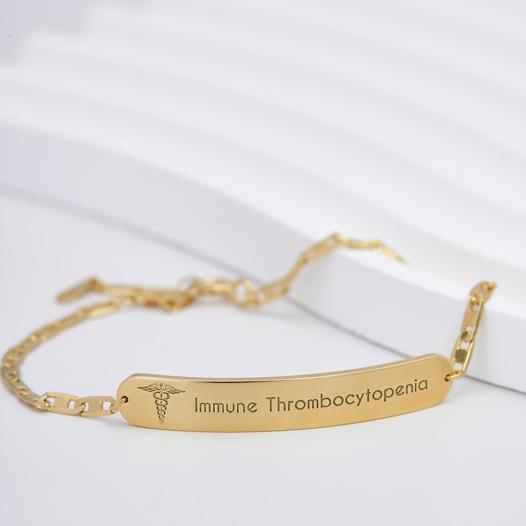 Dainty Medical Alert Bracelet | Medic Alert Bar Bracelet | Birthstone ...