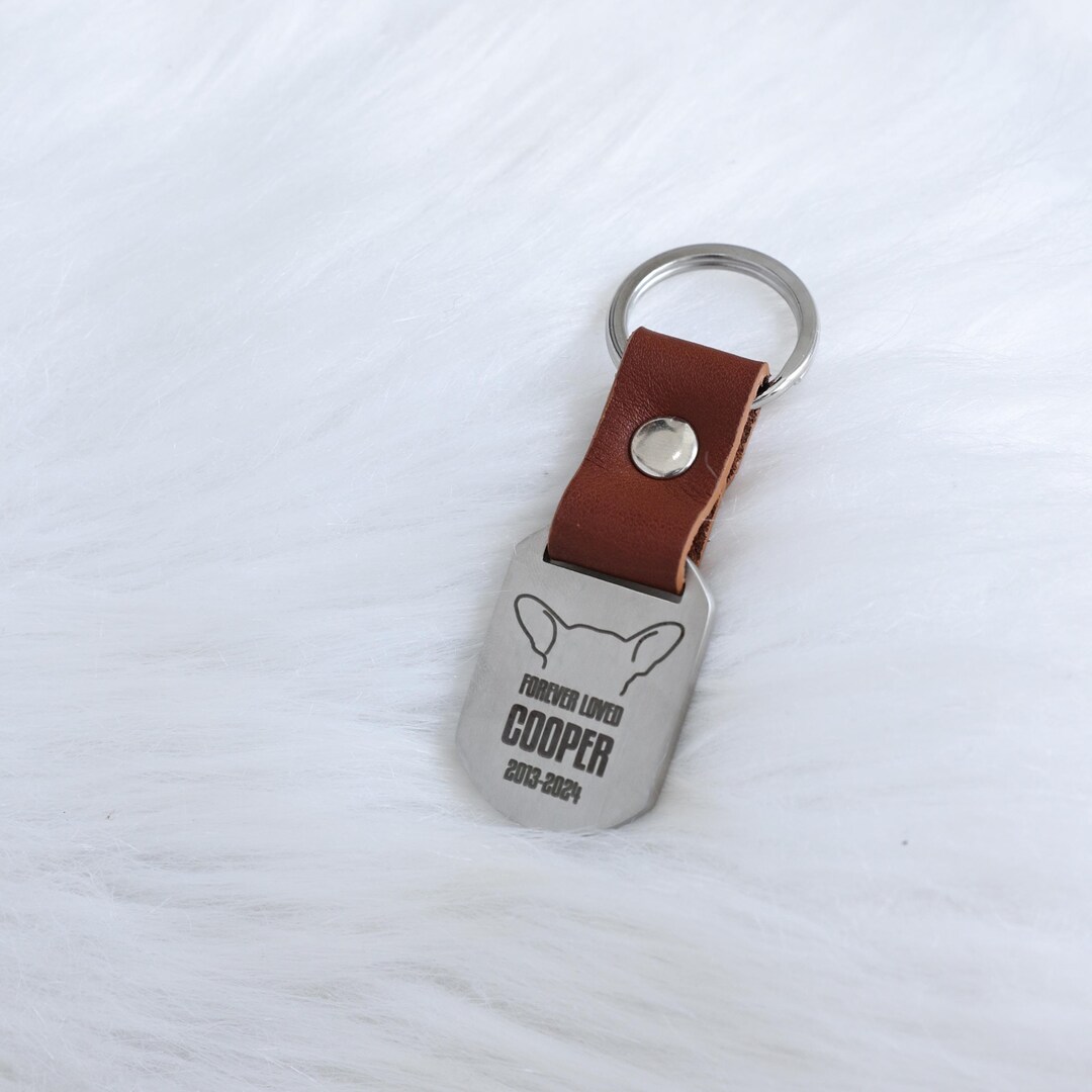 Pet Memorial Keychain | Custom Dog Ear Keychains | Pets Lover Keyring ...
