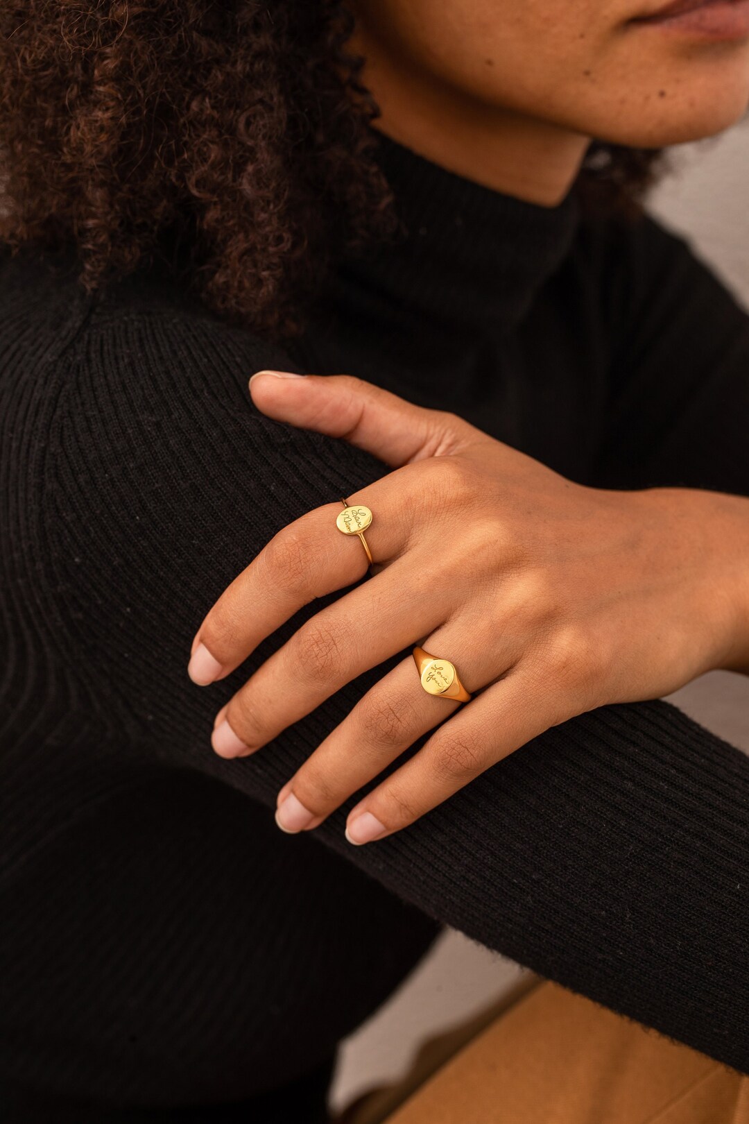 Handwriting Signet Ring | Oval Handwriting Ring | Signature Jewelry ...