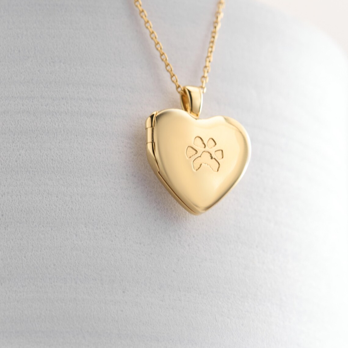Paw Print Locket Necklace by Codeblue Jewelry | Heart - Personalized ...
