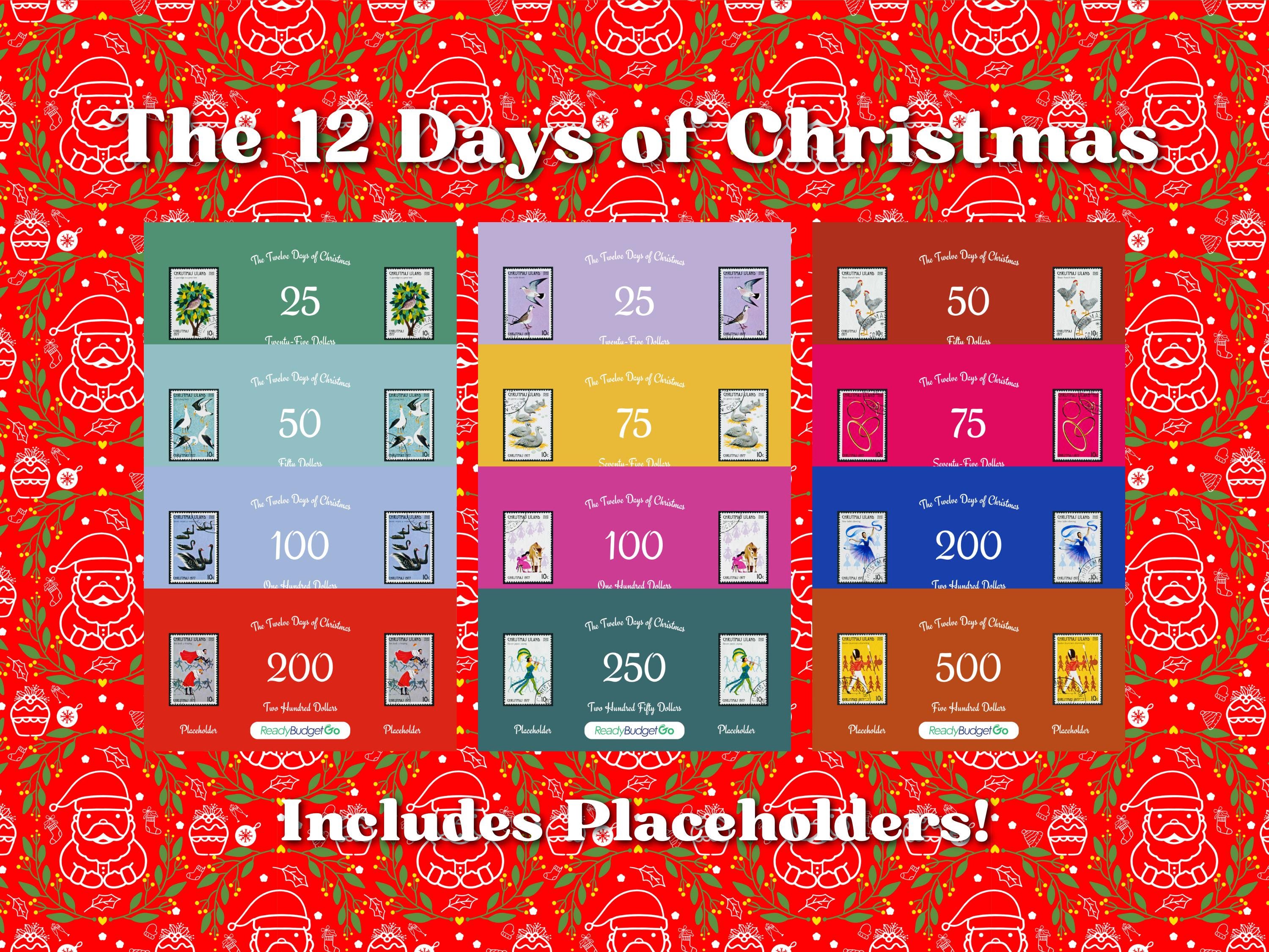 12 DAYS of CHRISTMAS A6 Savings Challenge Set DIGITAL Edition - Etsy