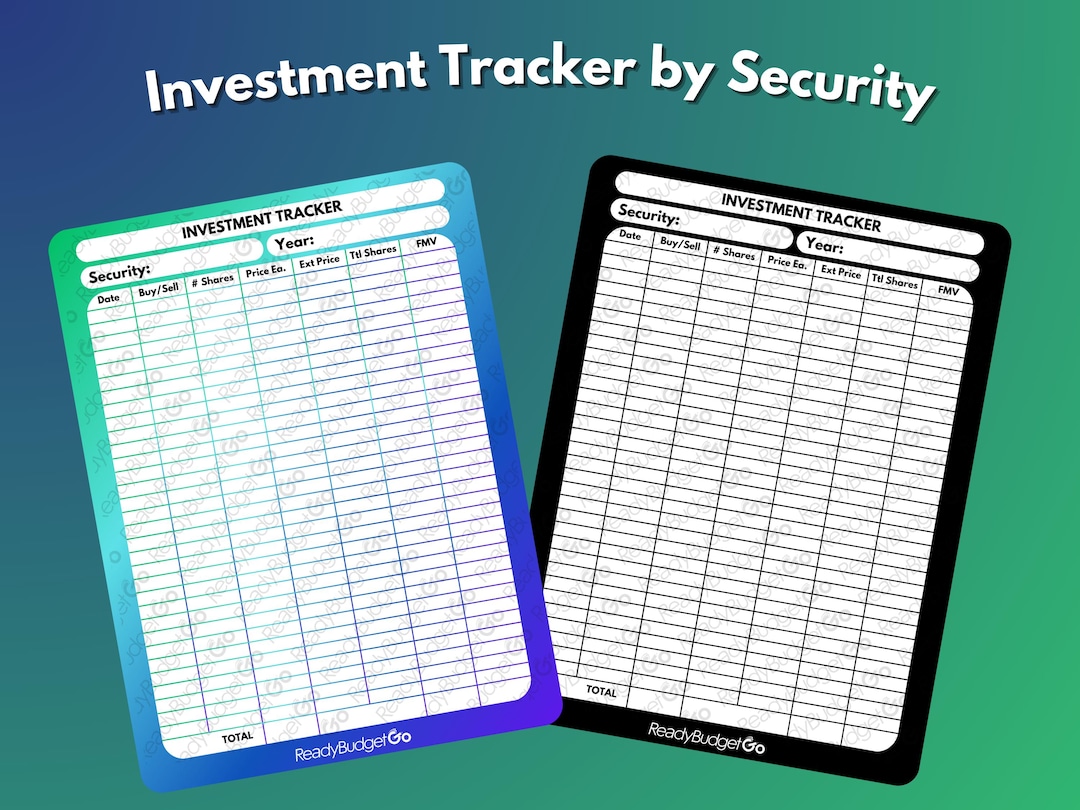Investment Tracker Worksheet Cash Planning Investing Income Stocks ...