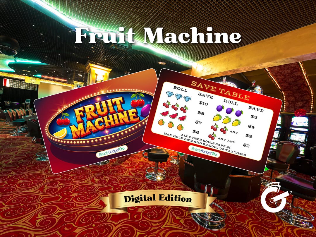 FRUIT MACHINE A5 Dice Slot Machine Savings Challenge Game - DIGITAL ...