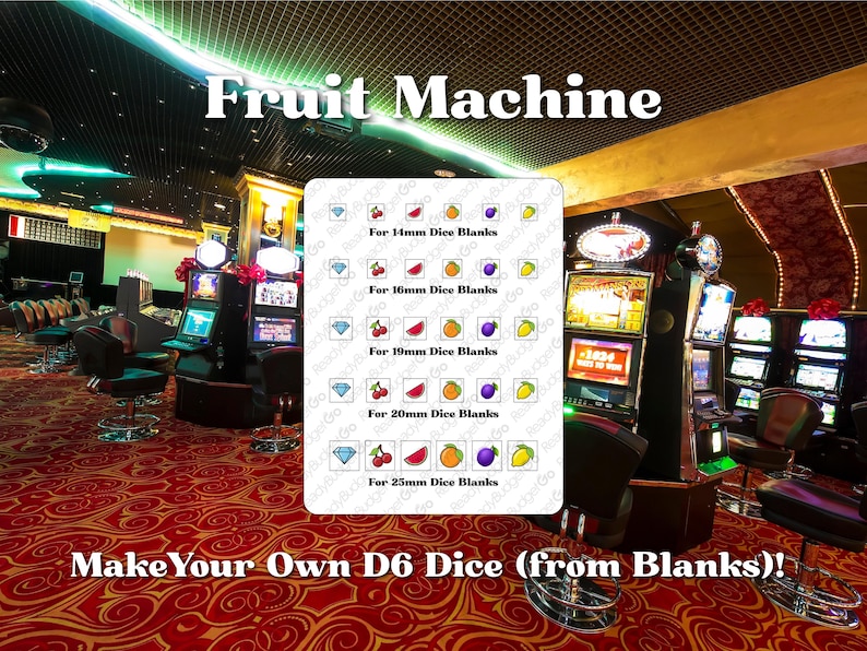 FRUIT MACHINE A5 Dice Slot Machine Savings Challenge Game - DIGITAL ...