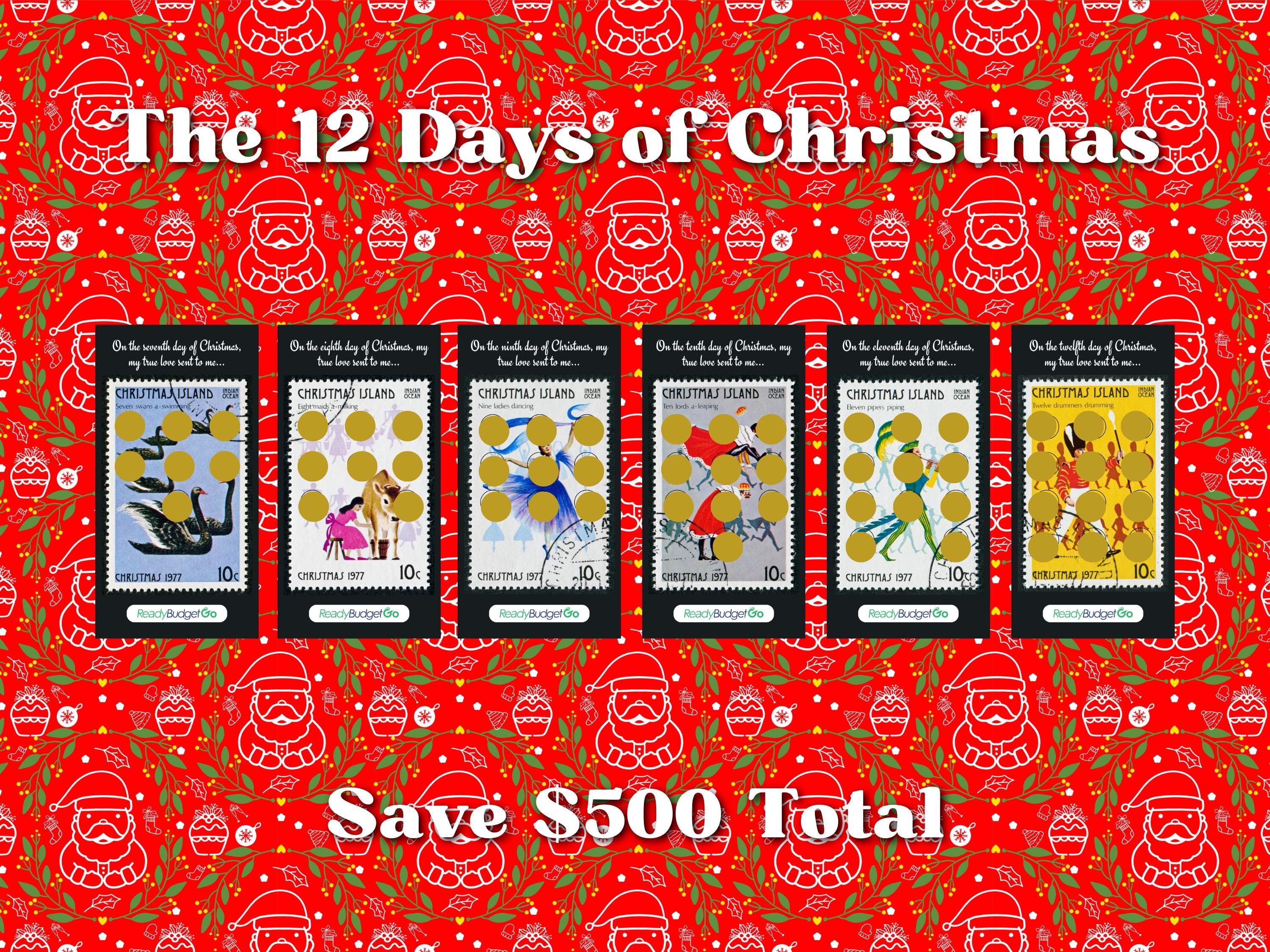 12 DAYS of CHRISTMAS A6 Savings Challenge Set DIGITAL Edition - Etsy