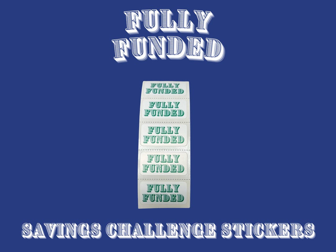 FULLY FUNDED Savings Challenge Stickers Budgeting Financial Planning ...