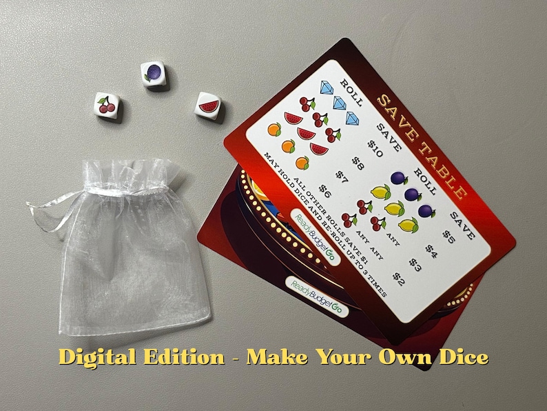 FRUIT MACHINE A5 Dice Slot Machine Savings Challenge Game - DIGITAL ...