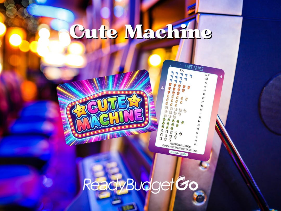 CUTE MACHINE 4x6 Dice Slot Machine Savings Challenge Game - PHYSICAL ...