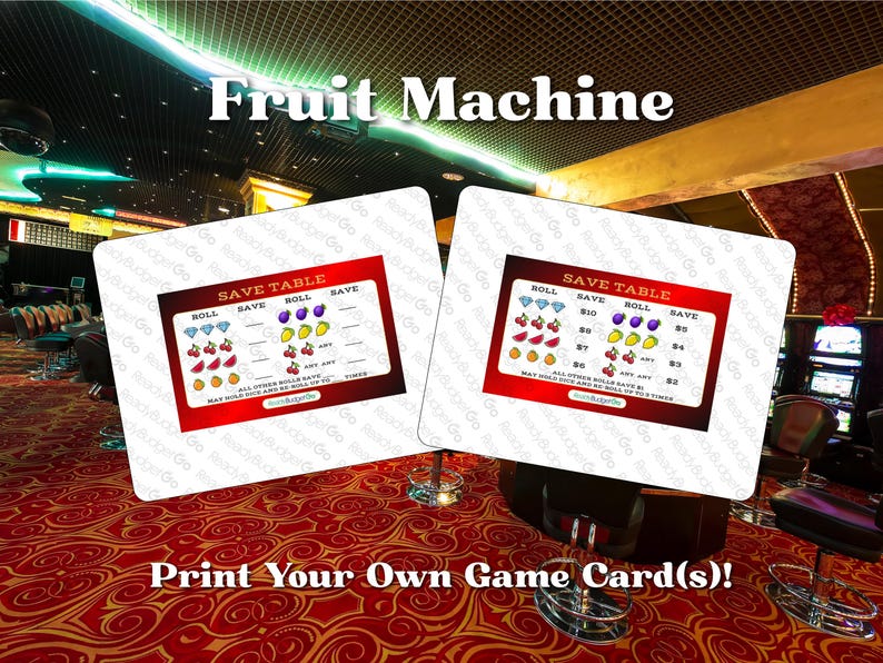 FRUIT MACHINE A5 Dice Slot Machine Savings Challenge Game - DIGITAL ...