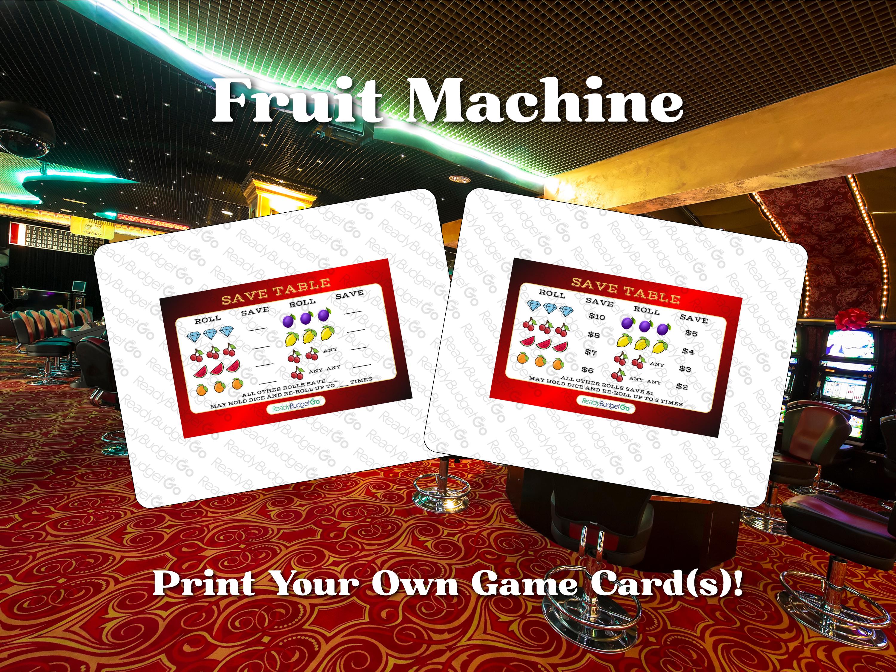 FRUIT MACHINE A5 Dice Slot Machine Savings Challenge Game - DIGITAL ...