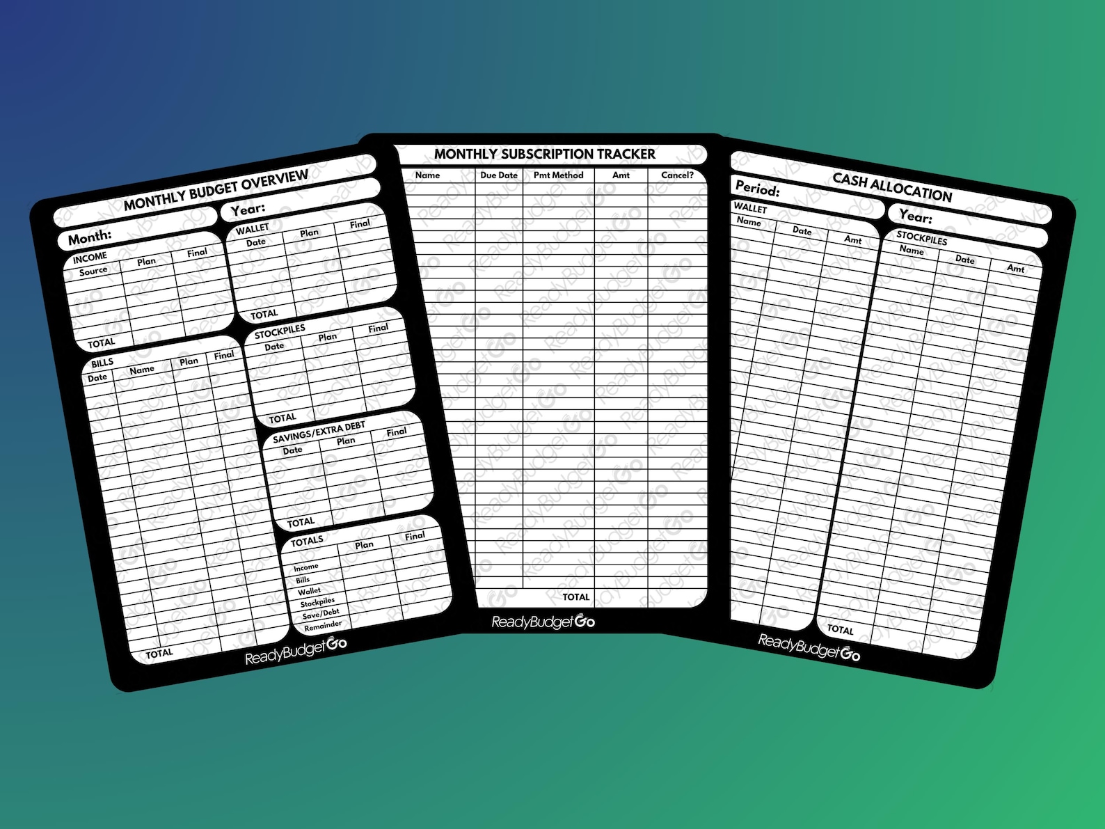 BUNDLE Monthly Budget Worksheets Trackers Cash Planning Budgeting ...