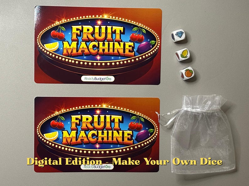 FRUIT MACHINE A5 Dice Slot Machine Savings Challenge Game - DIGITAL ...