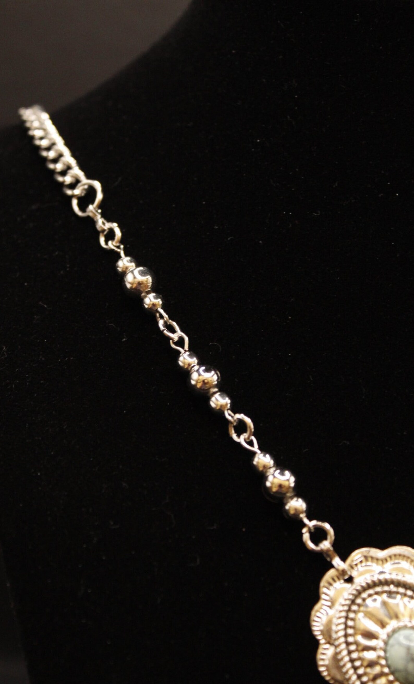 Silver Concho Necklace Southwestern Concho Necklace 5-medallion Concho ...