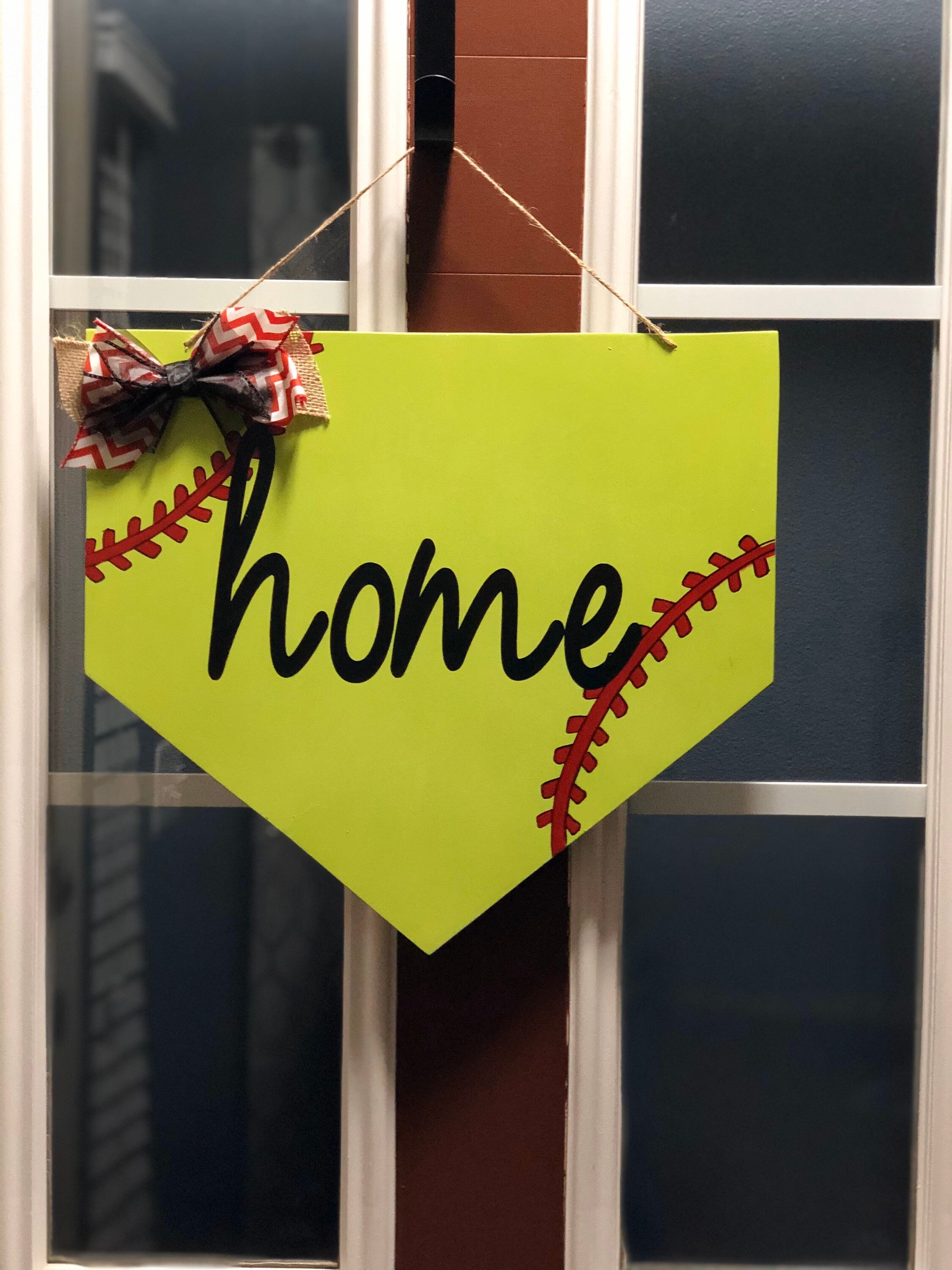 Home Plate door hanger Baseball door hanger Softball Door | Etsy