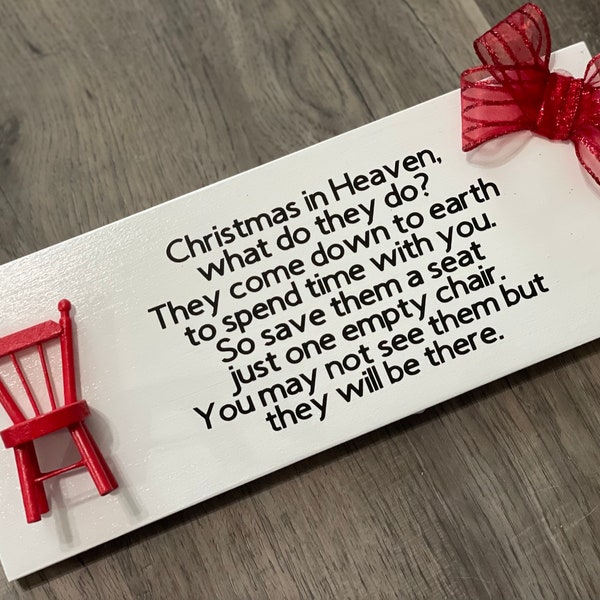 Christmas Chair Poem - Etsy