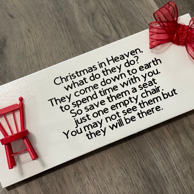 Christmas Chair Poem - Etsy