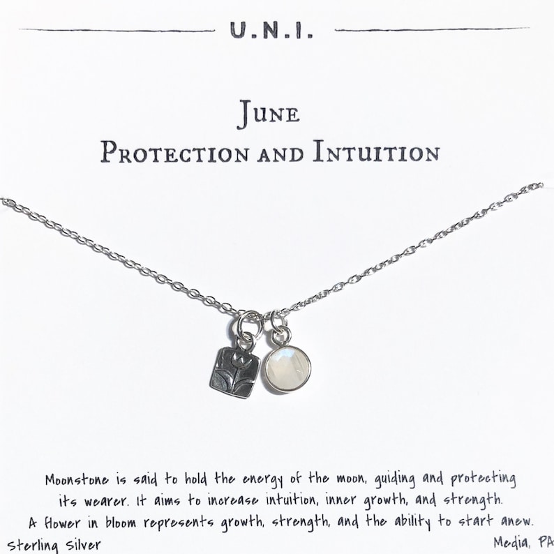 June Birthday Necklace • Sterling Silver • for Her • Mom • Daughter ...