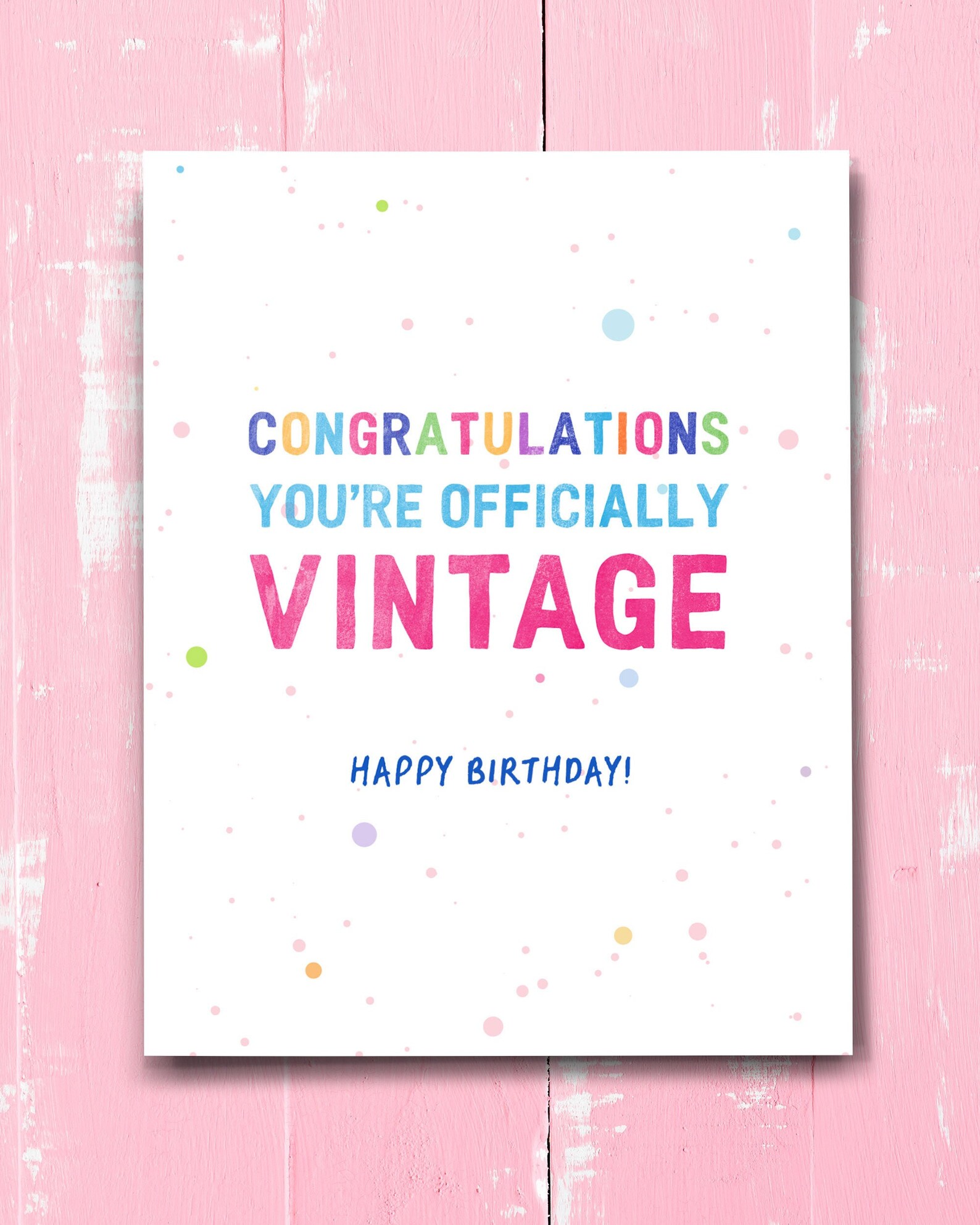 Congratulations Youre Officially Vintage Birthday Card Funny - Etsy Congratulations Youre Officially Vintage Birthday Card Funny - Etsy
