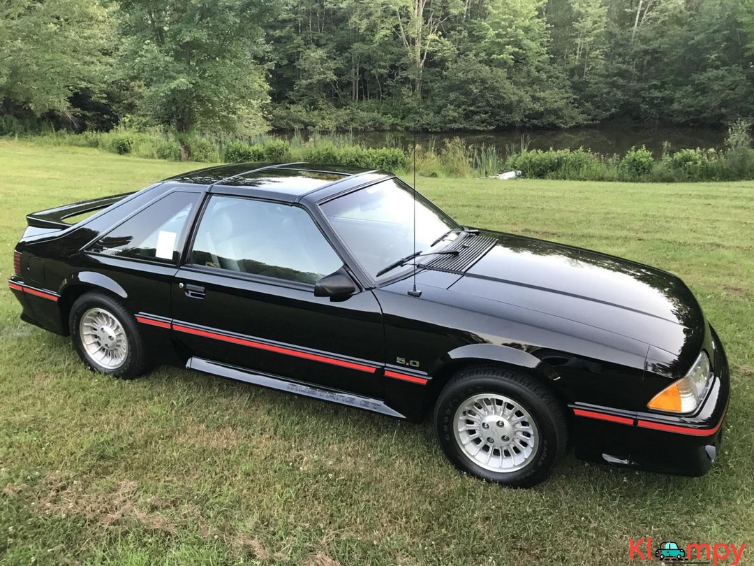 1987 Mustang GT Blk Progile | Poster | 24x36 Inches - Etsy