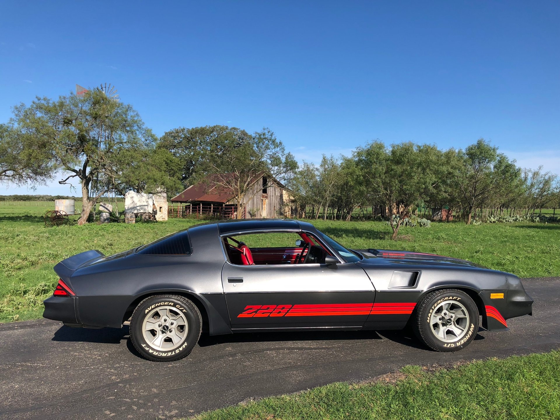 1981 Chevrolet Camaro-z-28 charcoal Grey Red Stripes - Etsy