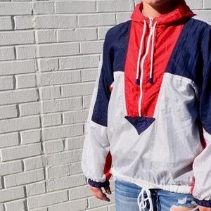 Vintage Half-zip Hooded Windbreaker - Etsy