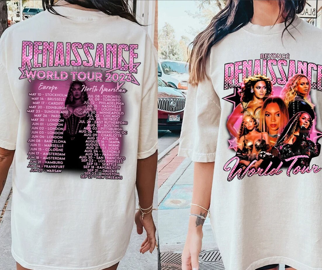 Renaissance Tour 2023 2sides Shirt, Renaissance Cowgirl Riding, Beyonc ...
