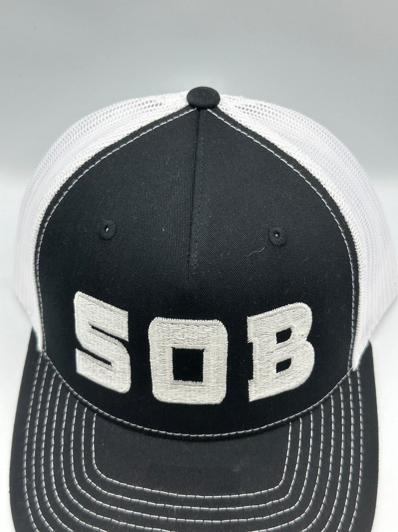 SOB Black & White Cap Bold - Etsy