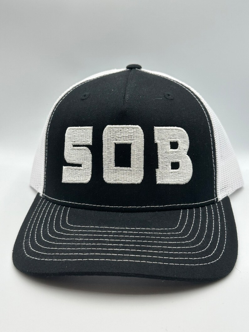 SOB Black & White Cap Bold - Etsy