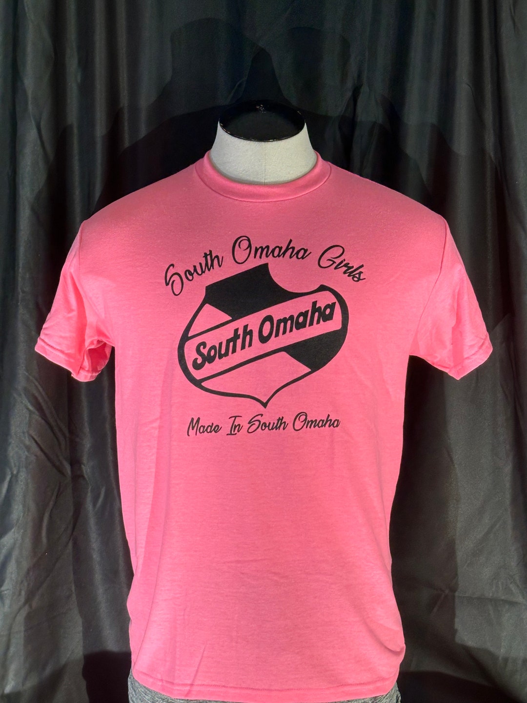 South Omaha Girls Shield Shirt Pink - Etsy