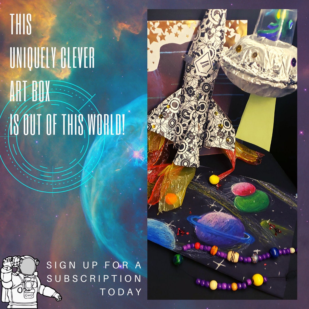 Kids Subscription Craft Box, Art Kit, Kids Gift Box, Art Box, Space ...