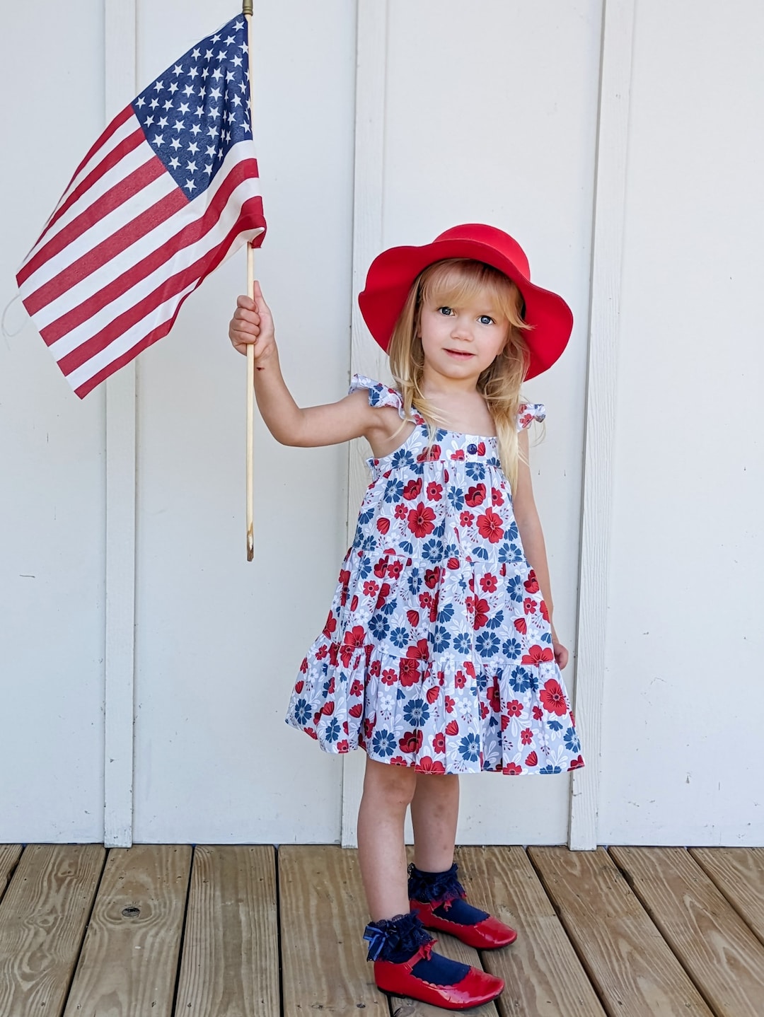 Fourth of July Dress, Patriotic Dress, Girl Dresses, Red White and Cute ...