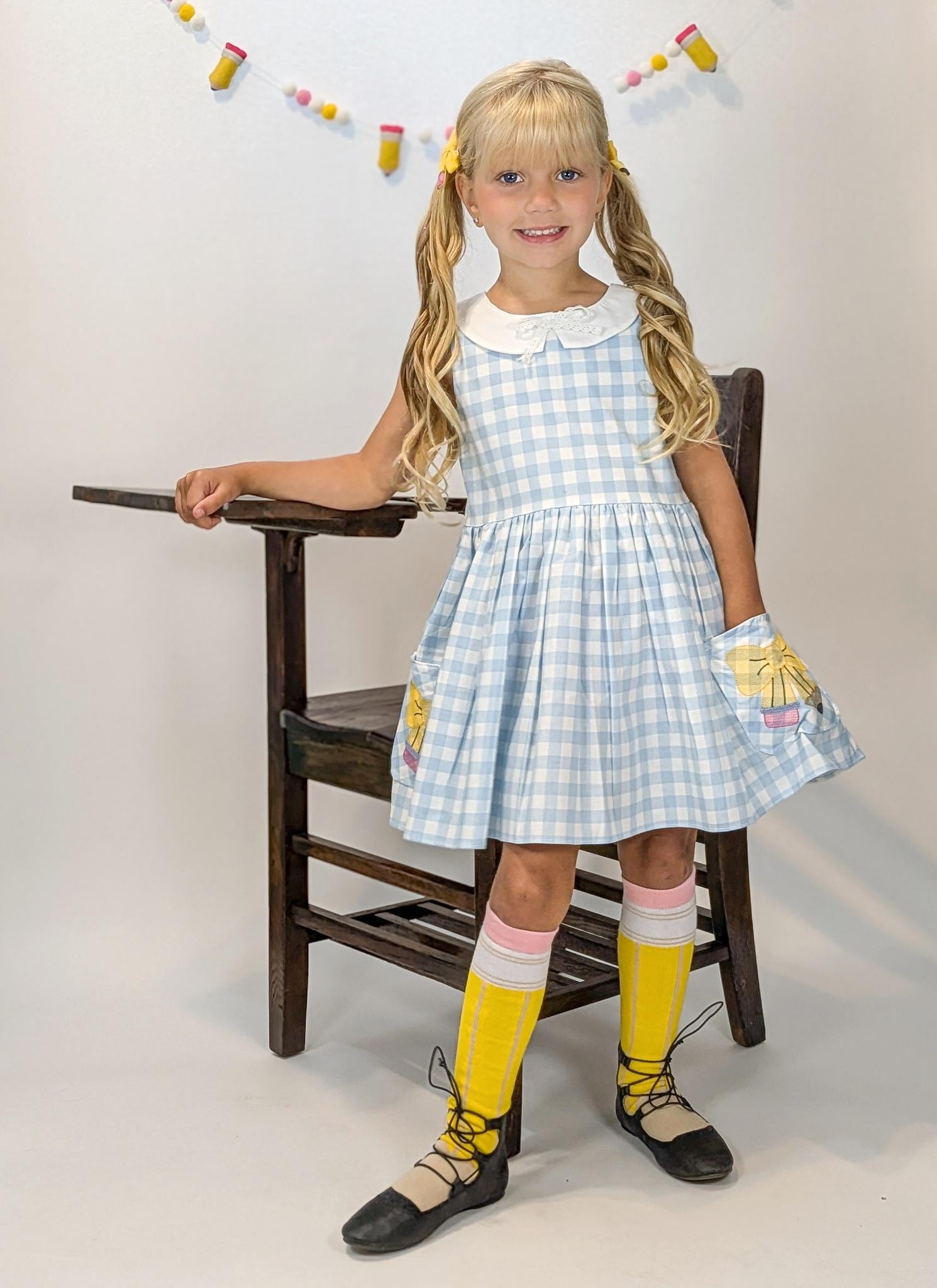 Girl Back to School Dress, Pencil Back to School Dress, Girl Clothing ...