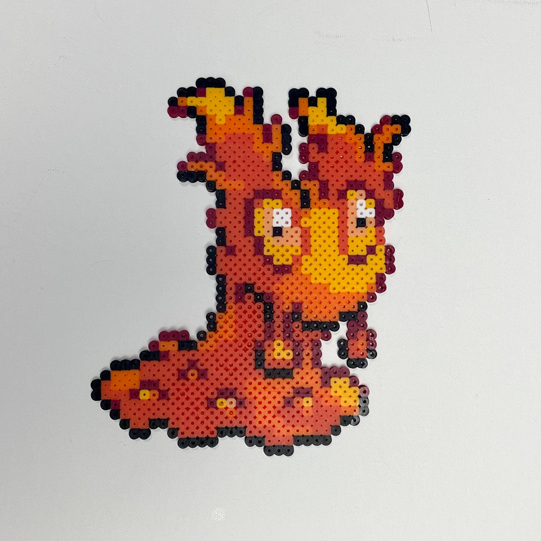 Pokémon Slugma Perler Bead Art - Etsy
